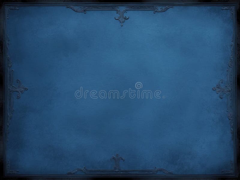 Frame Rich Solid Blue Background with a Subtle Borders Stock ...