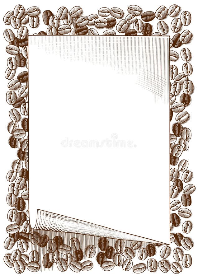 Frame with Roasted Coffee Beans Stock Vector - Illustration of aromatic ...