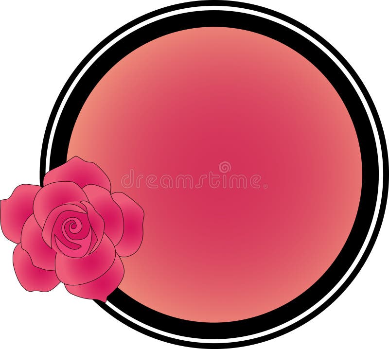 Frame with a Rose Under the Text Stock Vector - Illustration of ...