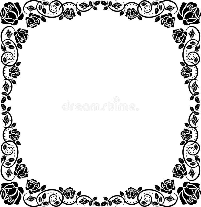 Frame Roses Silhouette Stock Illustrations – 4,608 Frame Roses ...