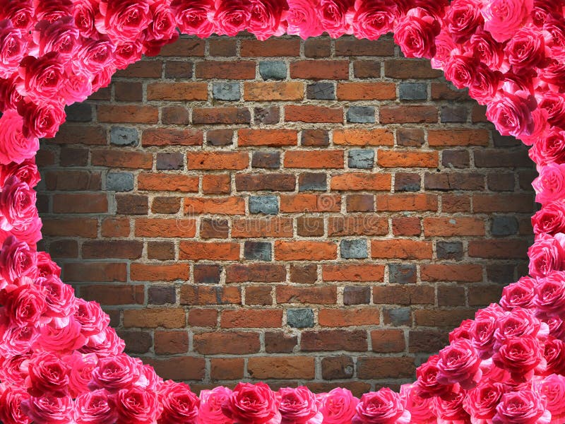 Wall of pink bricks stock photo. Image of pieces, closeup - 32176064