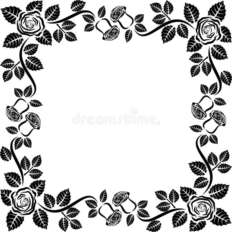 Frame with roses stock vector. Illustration of fashioned - 7768437