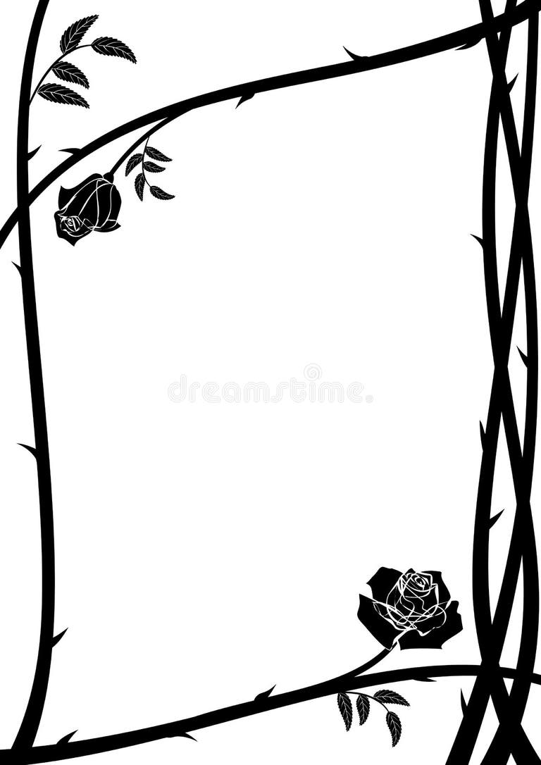 Rose Thorns Border Stock Illustrations – 141 Rose Thorns Border Stock ...