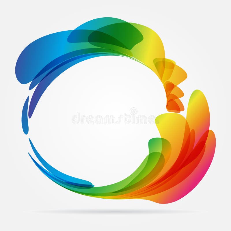 Frame Rounded of Colored Petals Stock Vector - Illustration of ...