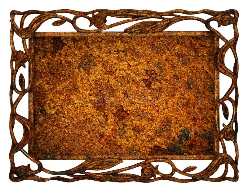 Frame of rusty isolated stock image. Image of corroded - 19307817
