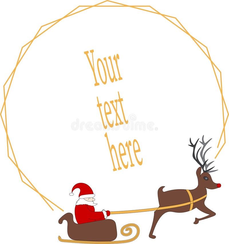 Rudolf Santa Frame Stock Illustrations – 76 Rudolf Santa Frame Stock ...