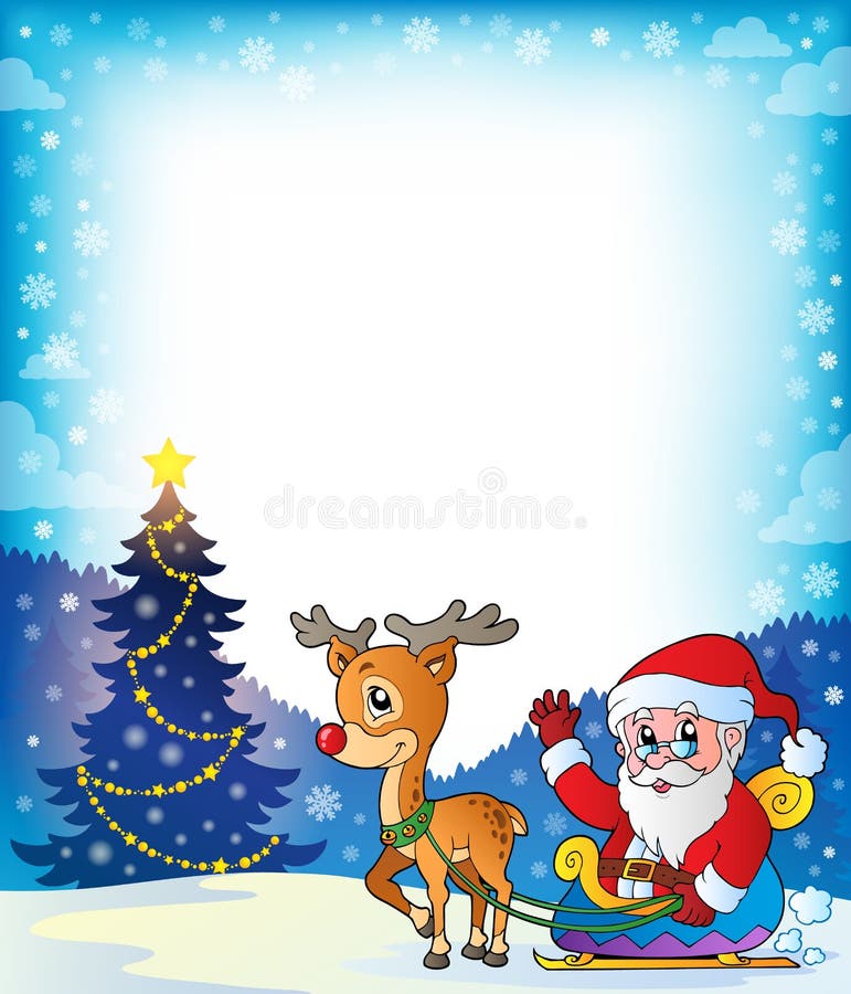 Frame with Santa Claus Theme 7 Stock Vector - Illustration of bells ...