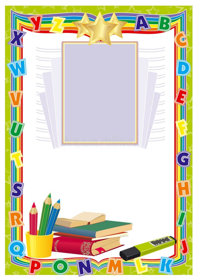Frame for school stock vector. Illustration of pupil - 44867810