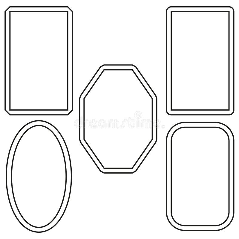 Frame Set for Decorative Design. Square Frame. Vector Illustration ...
