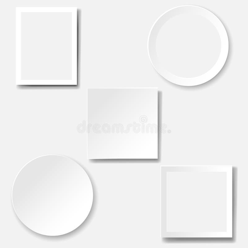 Frame Set Isolated White Background Stock Vector - Illustration of ...