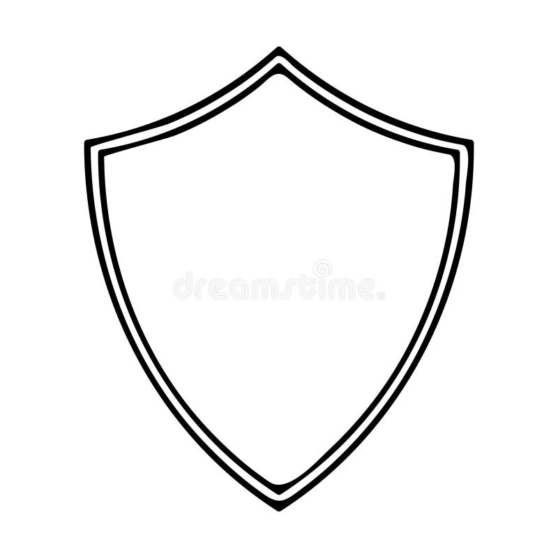 Frame Shield Icon Element, Outline Border Grunge Shape Icon, Decorative ...