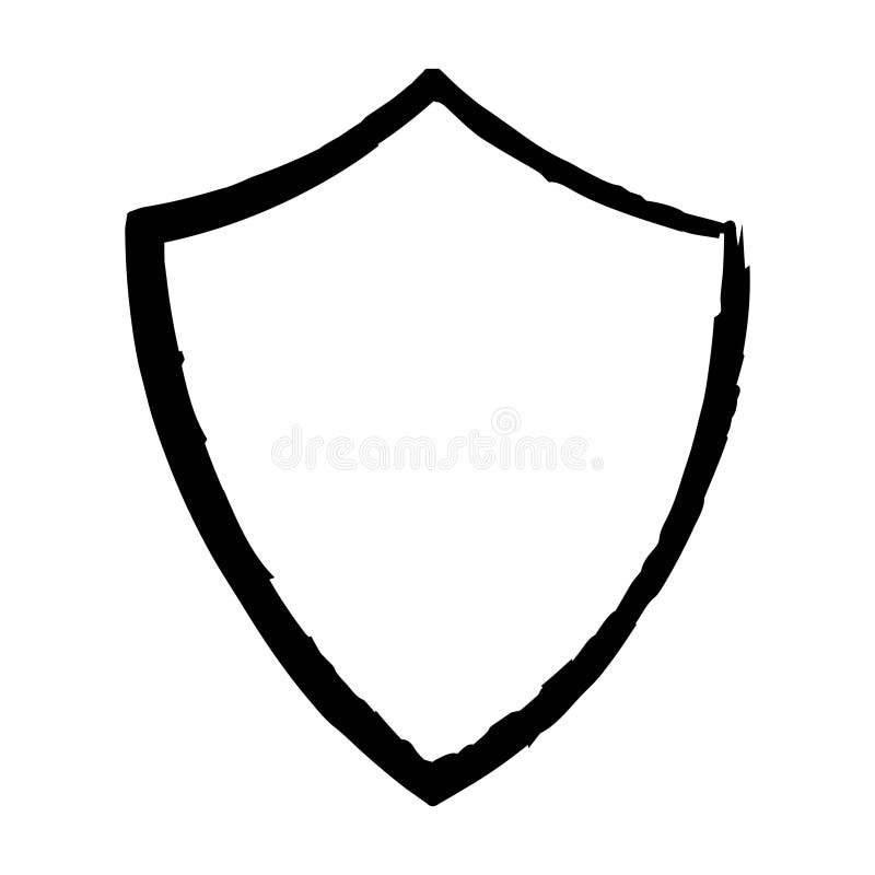 Frame Shield Texture Element, Outline Border Grunge Shape Icon ...