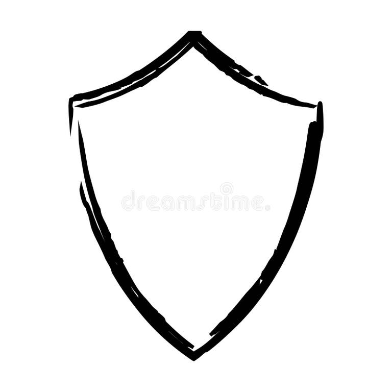 Frame Shield Texture Element, Outline Border Grunge Shape Icon ...