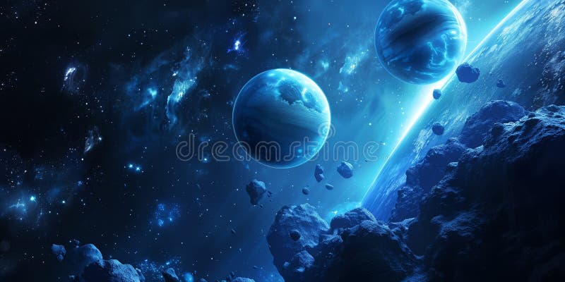 Frame Simple Game UI Space Cute Blue Technology Stock Illustration ...