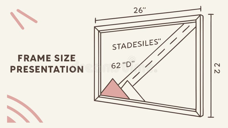 Frame Size Presentation Diagram, Technical Measurement Concept, Vector ...