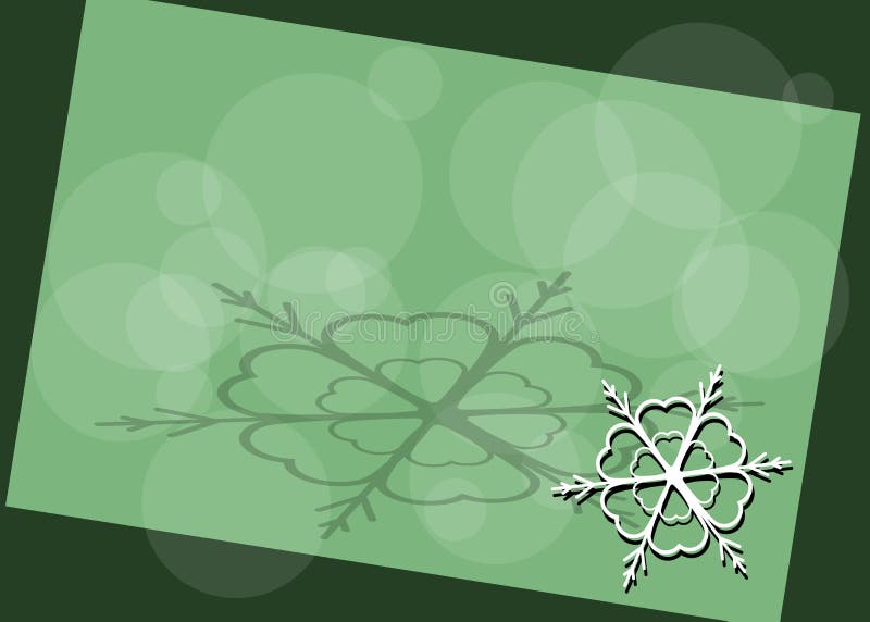 Frame with Snowflake in the Corner Stock Vector - Illustration of green ...