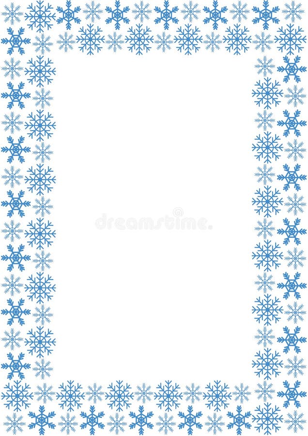 Frame with snowflakes stock vector. Illustration of celebration - 35975035