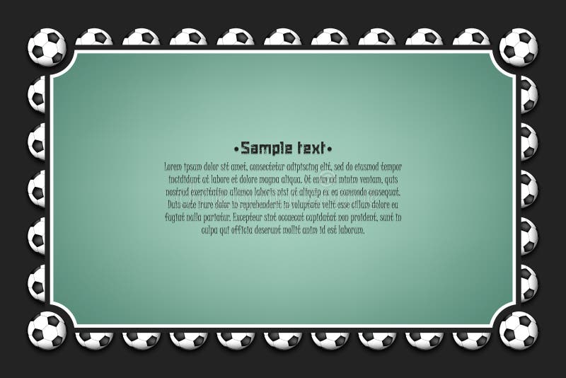 Frame with Soccer Balls on an Isolated Background Stock Vector ...