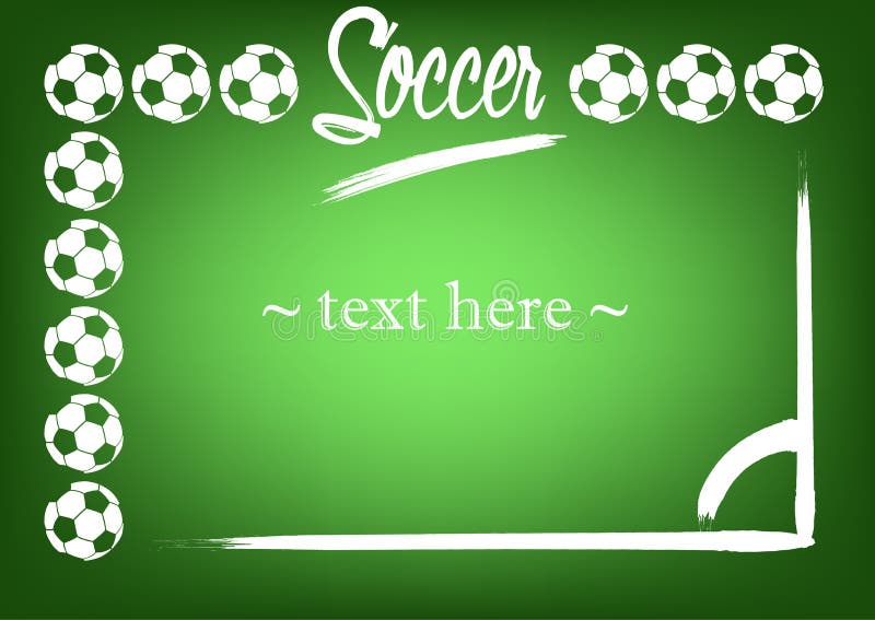 Frame with soccer balls stock vector. Illustration of element - 86808969