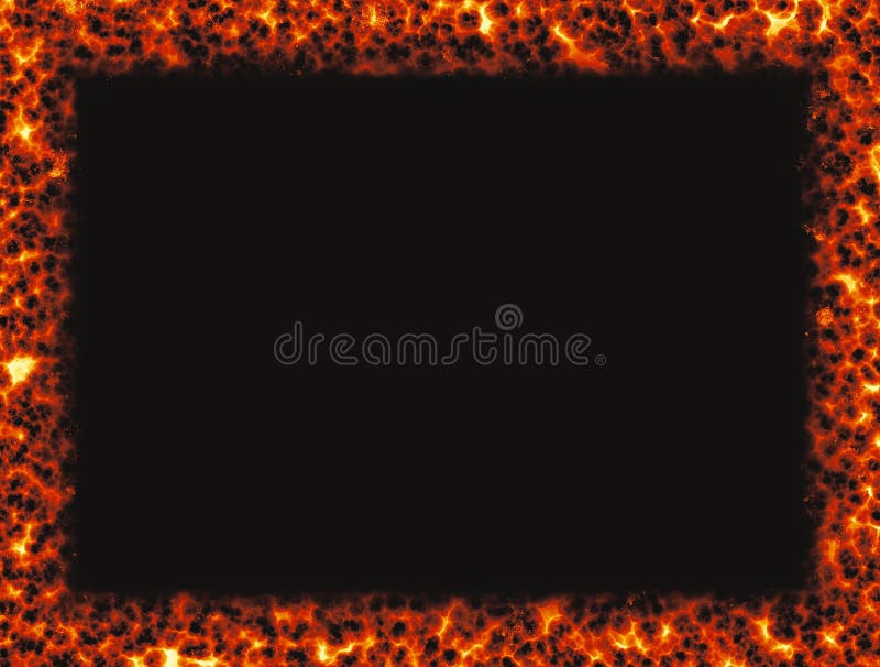 Frame from Solidify Fire Magma on Black Backgrounds Stock Illustration ...