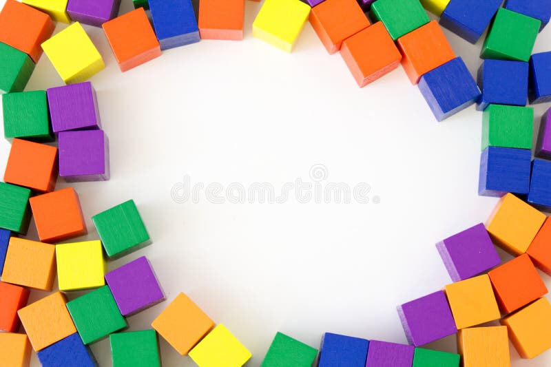 Frame with Space for Copy with Small Coloured Blocks Stock Image ...