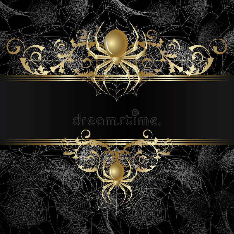 Frame with spider stock vector. Illustration of background - 19190680