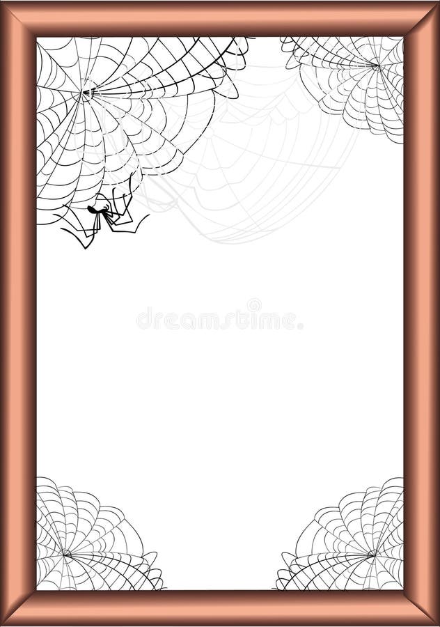Frame in spider webs stock vector. Illustration of silhouette - 16907773