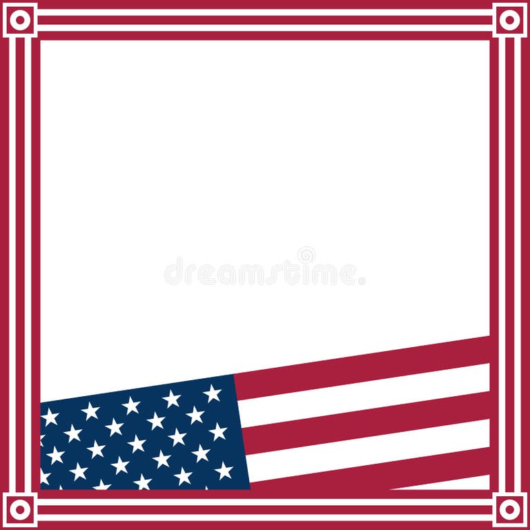 American Flag Square Frame Stock Illustrations – 394 American Flag ...