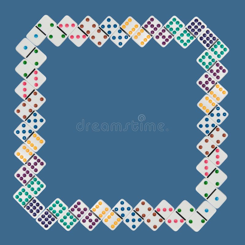 Frame Square of Dominos in Numerical Order Stock Illustration ...