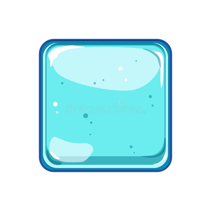 Frame Square Game Button Cartoon Vector Illustration Stock Vector ...