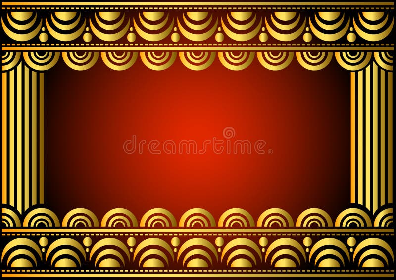 Frame stage stock vector. Illustration of gold, decorative - 19609649