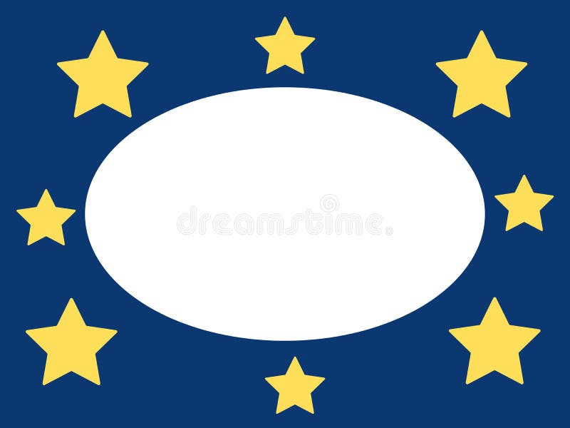 Frame with Stars on a Blue Background. Stock Illustration ...