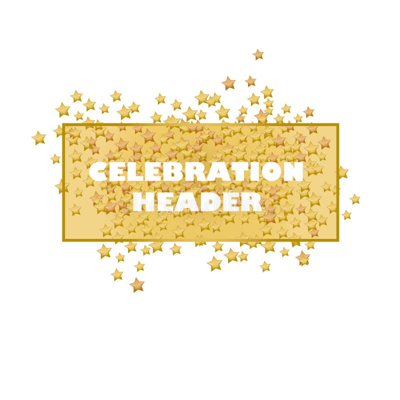 Frame with Stars. Luxury Fireworks Header Stock Vector - Illustration ...