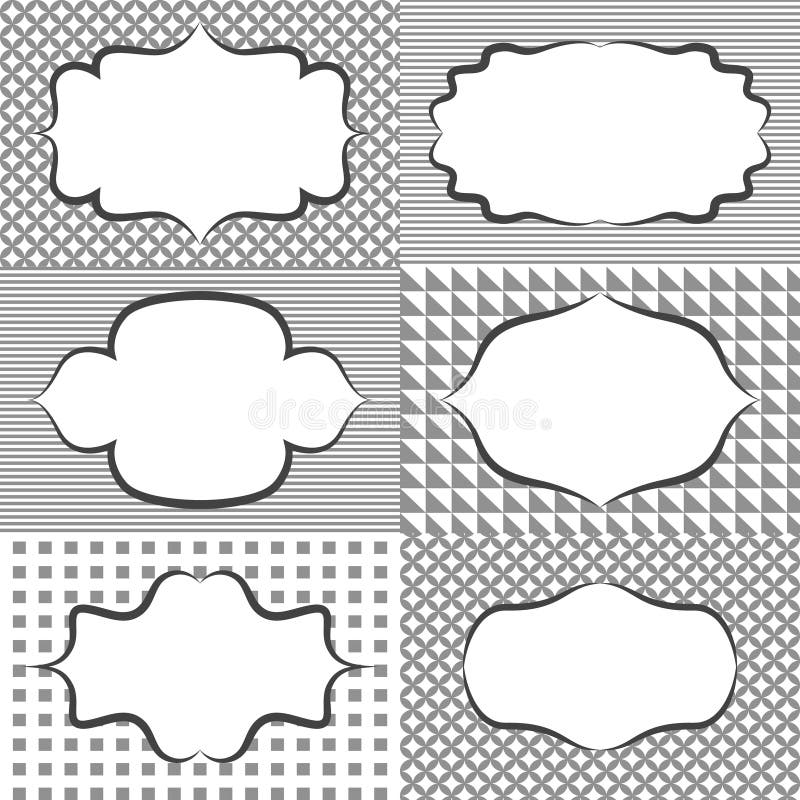 Frame Sticker Label Tags. Card Template Blanks for Stock Vector ...
