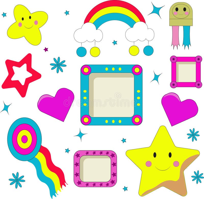 Frame stickers stock vector. Illustration of pattern - 350580282