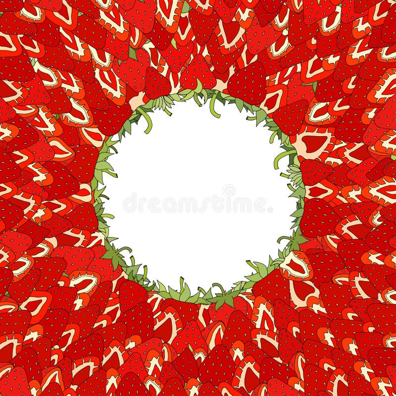 Frame of strawberries stock vector. Illustration of element - 59069617