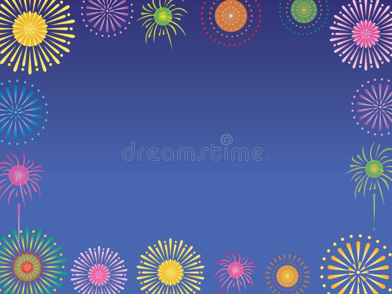 Frame of the Summer Fireworks. Stock Vector - Illustration of ...