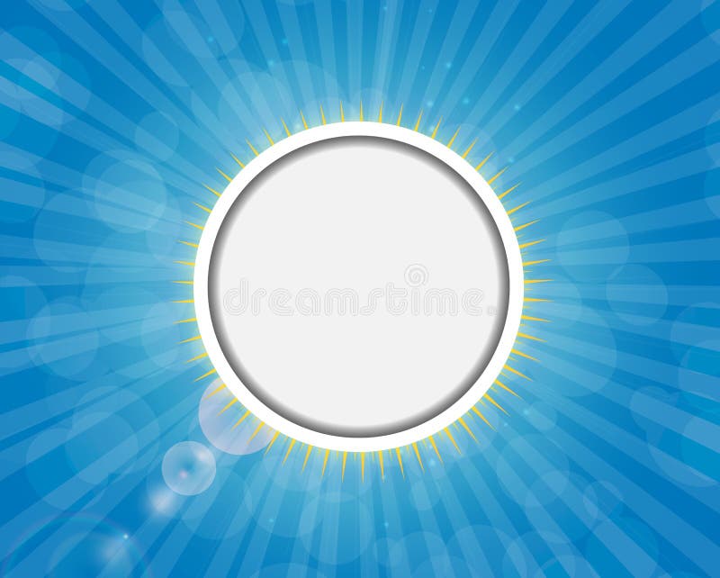 Frame on Sunny Shiny Background Vector Stock Vector - Illustration of ...