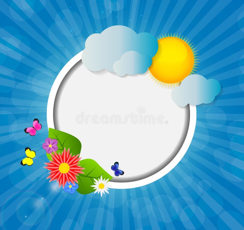 Frame on Sunny Shiny Background Vector Stock Vector - Illustration of ...
