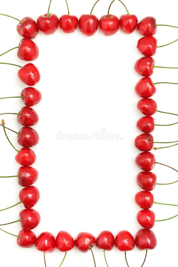 Frame from sweet cherry stock image. Image of fresh, isolated - 16071217