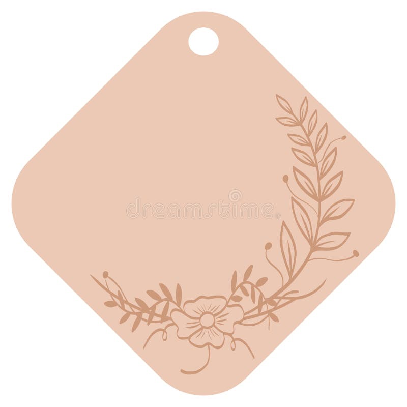 Frame Tag Design Floral Flower Theme Template Stock Vector ...