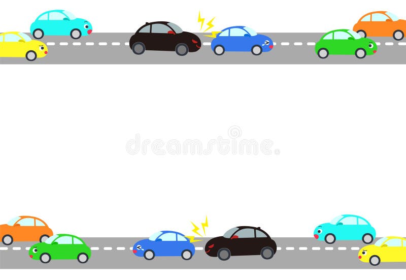 Frame of a tailgating car stock vector. Illustration of distance ...
