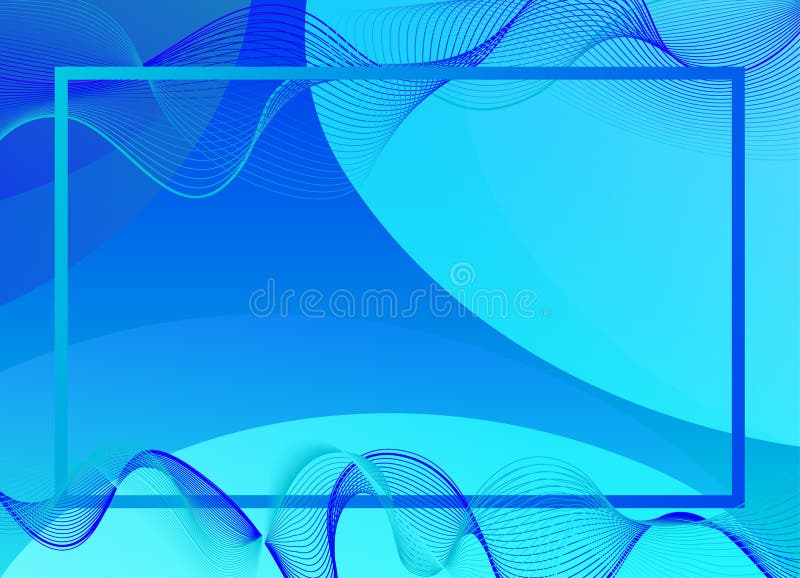 Frame Template Design with Blue Background Stock Vector - Illustration ...