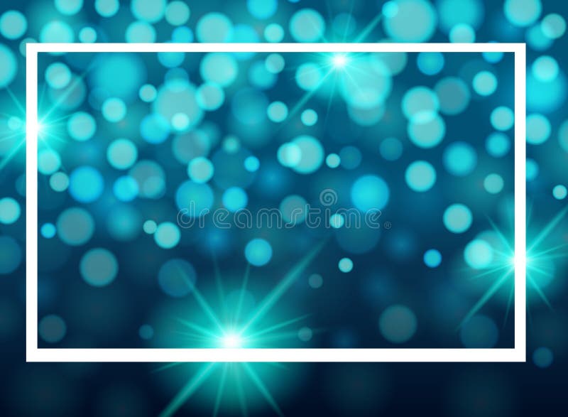 Frame Template Design with Blue Light Stock Vector - Illustration of ...