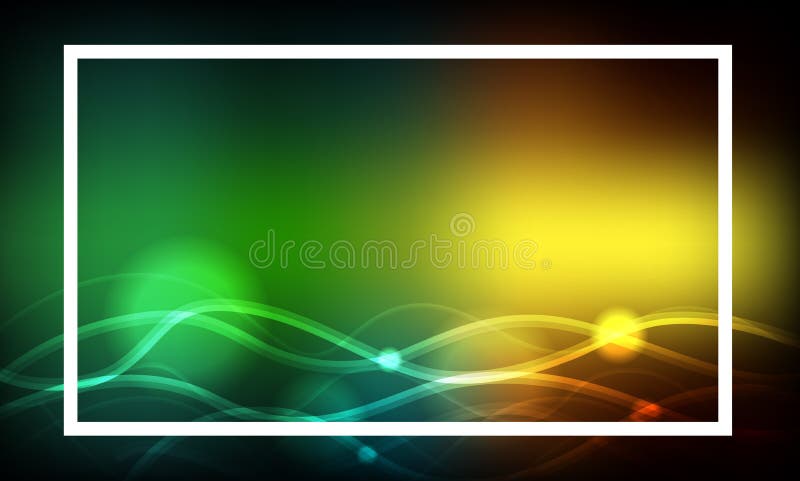 Frame Template Design with Colorful Lights Stock Vector - Illustration ...