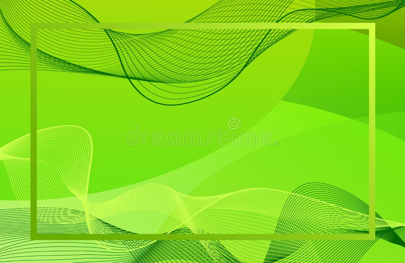 Frame Template Design with Green Background Stock Illustration ...