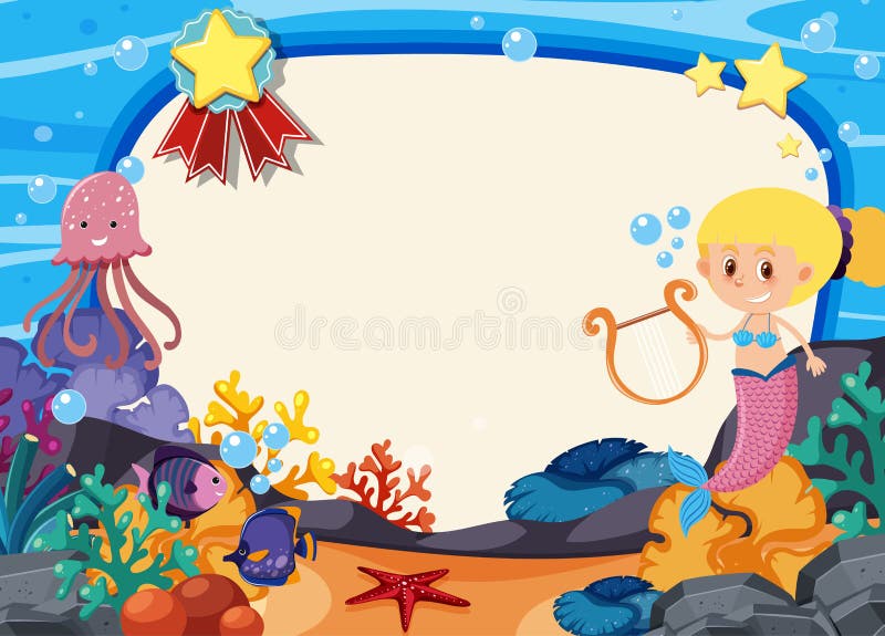 Mermaid Border Stock Illustrations – 361 Mermaid Border Stock ...