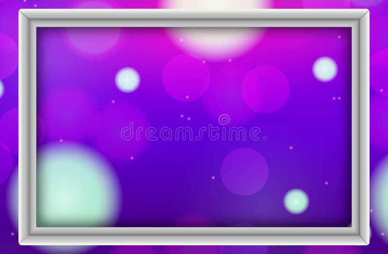 Frame Template Design with Purple Light Stock Vector - Illustration of ...