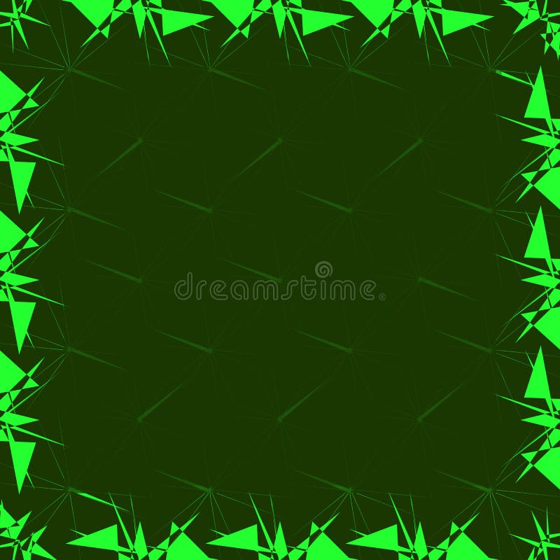 Frame Template in Green Color Stock Illustration - Illustration of card ...