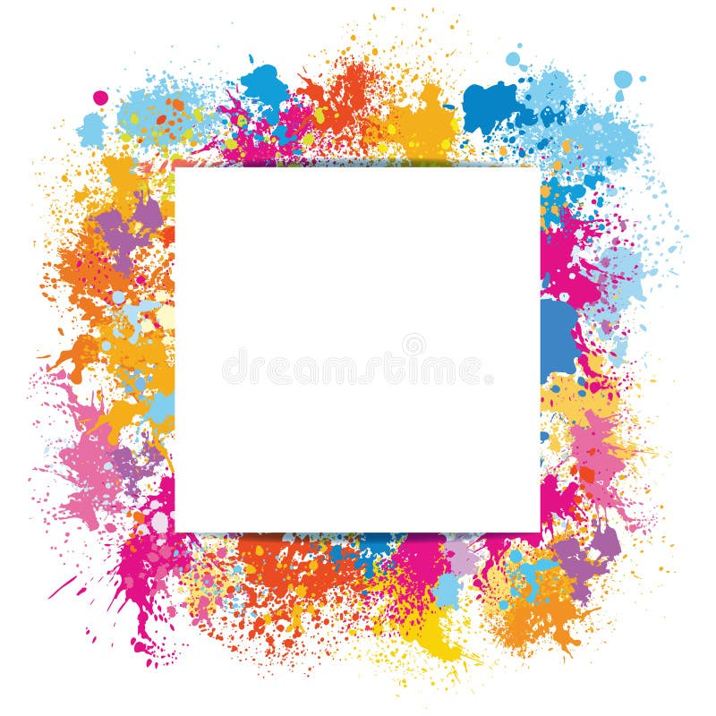 Frame Template Made of Paint Stains Stock Vector - Illustration of ...